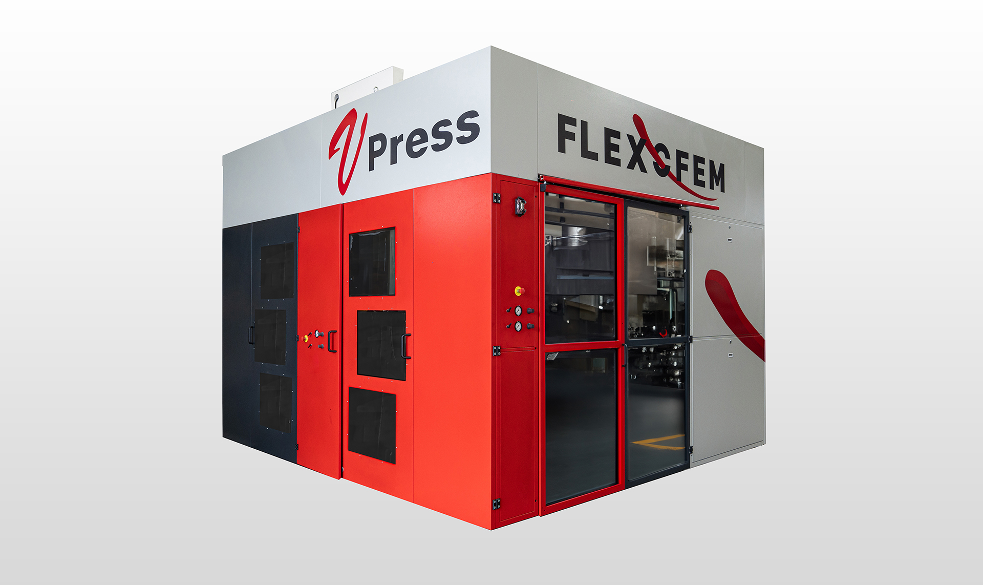 vPress used for in-line application with other converting and packaging